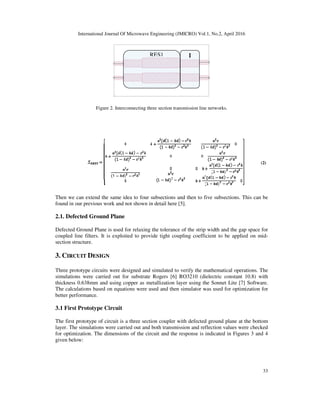 MICROSTRIP COUPLED LINE FILTER DESIGN FOR ULTRA WIDEBAND APPLICATIONS ...