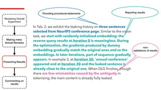 result analysis for deep leakage from gradients | PPT