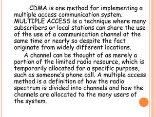 CDMA TECHNOLOGY | PPT