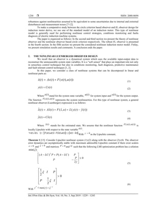 A comparative study of nonlinear circle criterion based observer and H∞ observer for induction ...