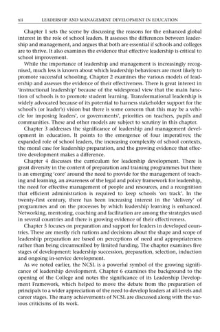 Leadership And Management Development In Education Tony Bush | PDF