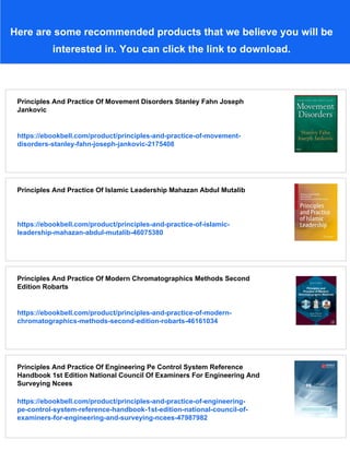Principles And Practice Of Movement Disorders 2nd Stanley Fahn | PDF
