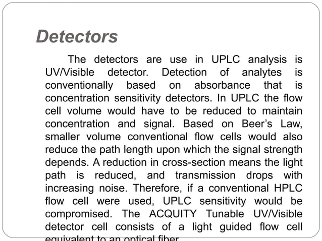 UPLC - ULTRA PERFORMANCE LIQUID CHROMATOGRAPHY | PPTX | Chemistry | Science