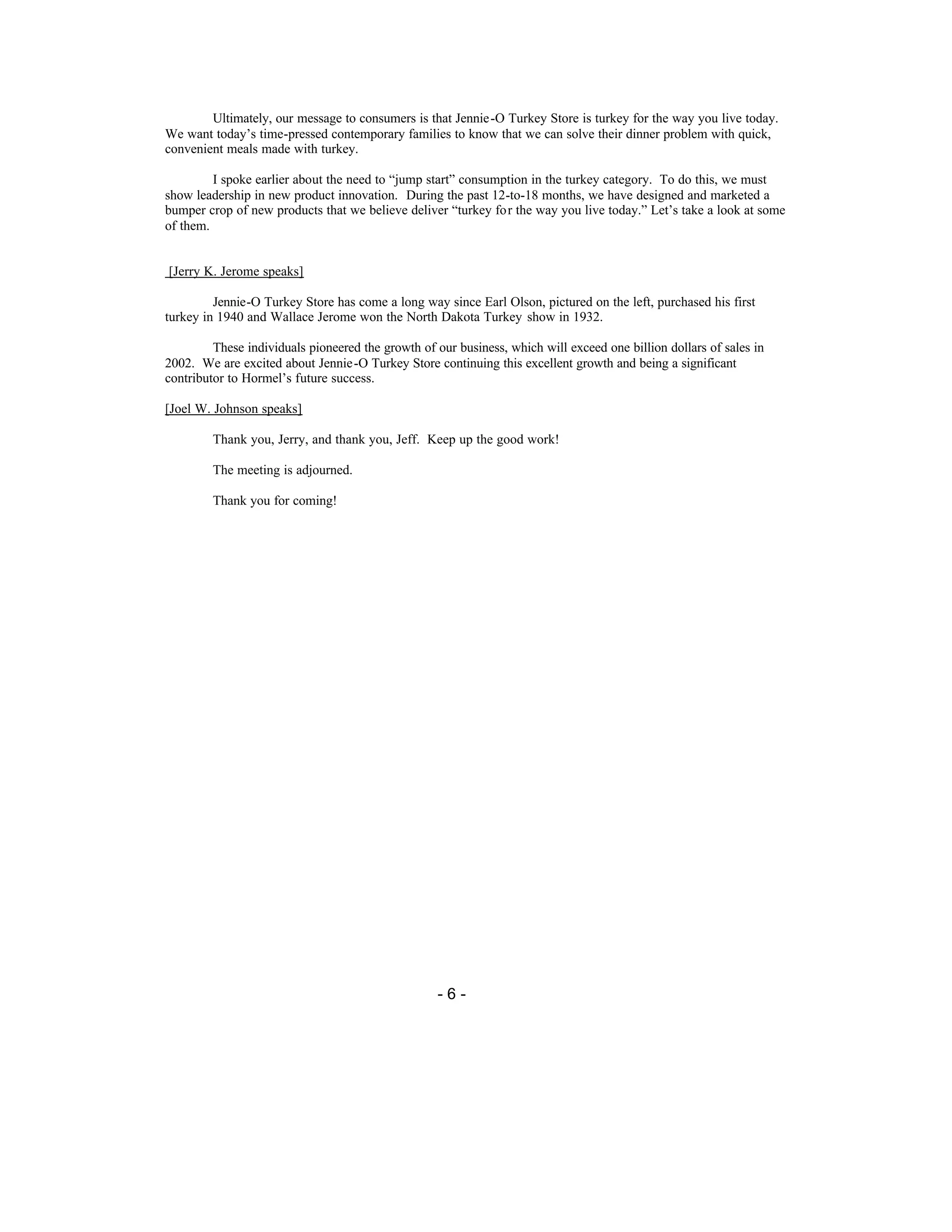 hormel foods nrl_020201 | PDF