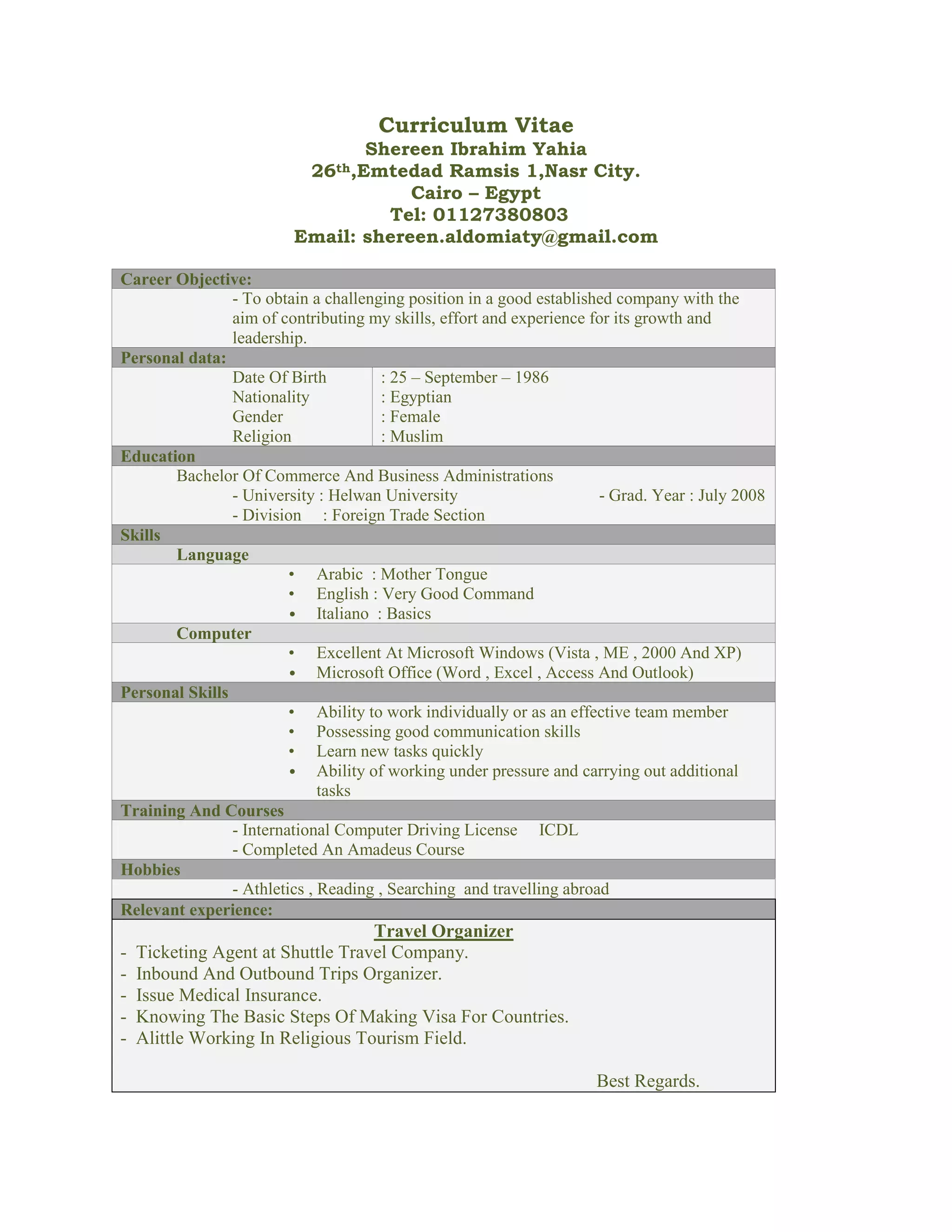 Curriculum Vitae | PDF