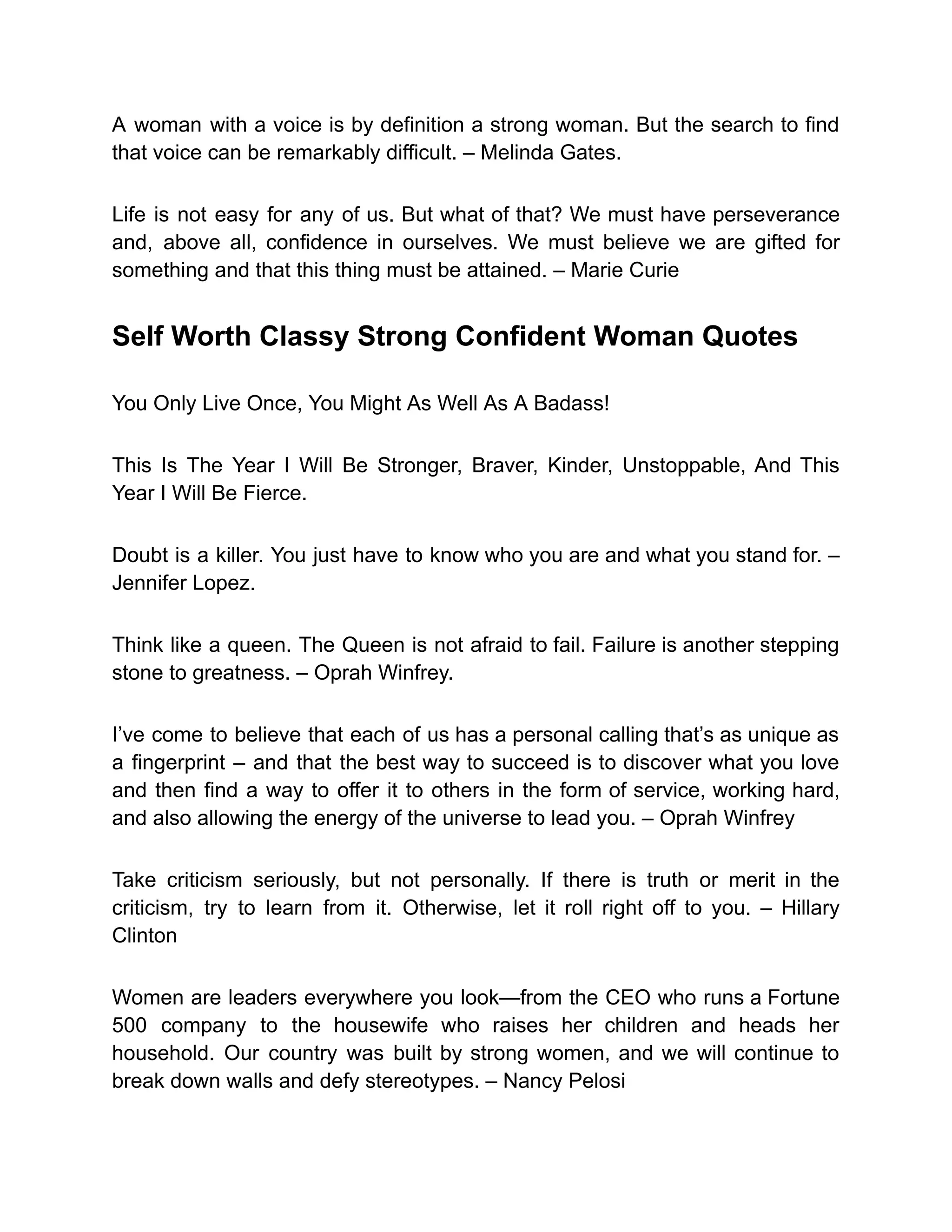 121 Classy Strong Confident Woman Quotes Pdf