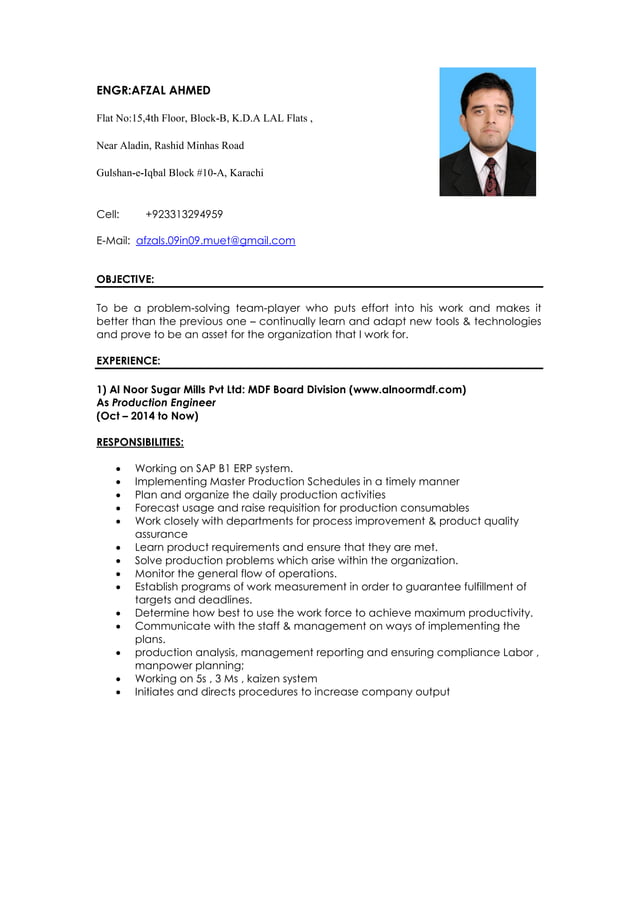 Afzal Ahmed CV (2) | PDF