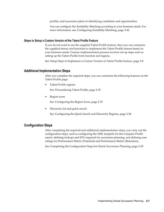 Oracle Succession Planning Setup | PDF