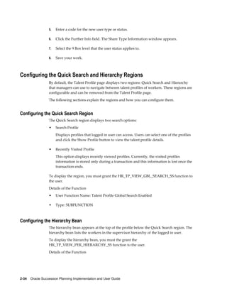 Oracle Succession Planning Setup | PDF