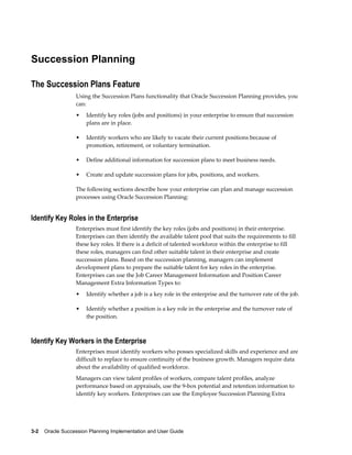 Oracle Succession Planning Setup | PDF