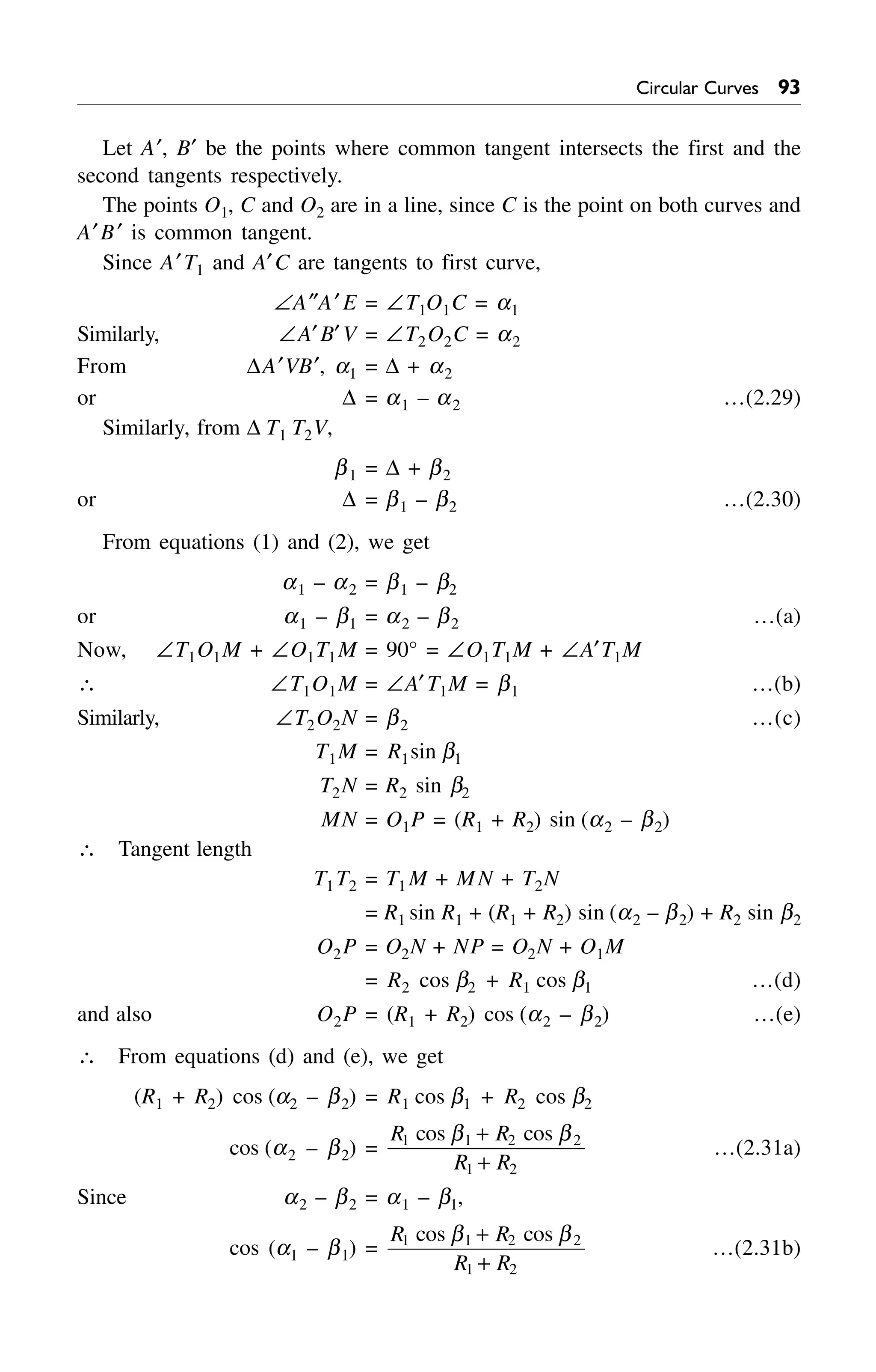Circular Curves - Surveying - Civil Engineering | PDF
