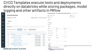 CI/CD Templates: Continuous Delivery of ML-Enabled Data Pipelines on ...
