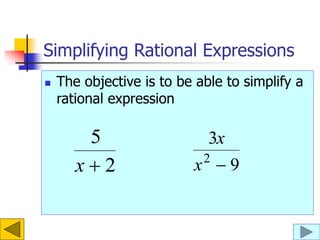12 1simplifyingrationalexpres5 | PPT
