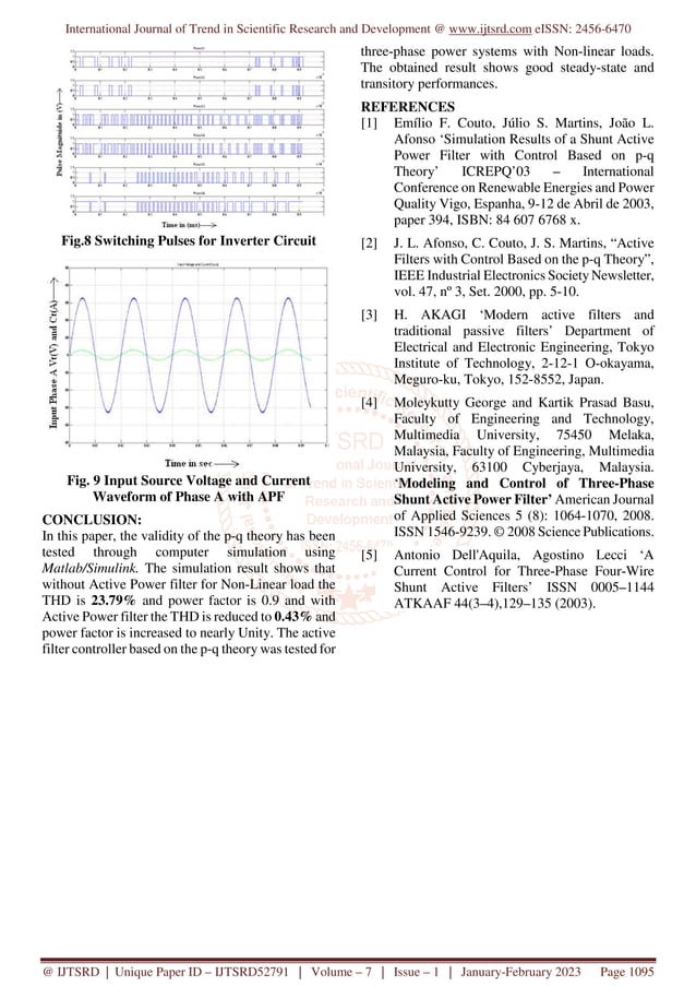 Simulation of Shunt Active Power Filter Based on p q Theory | PDF