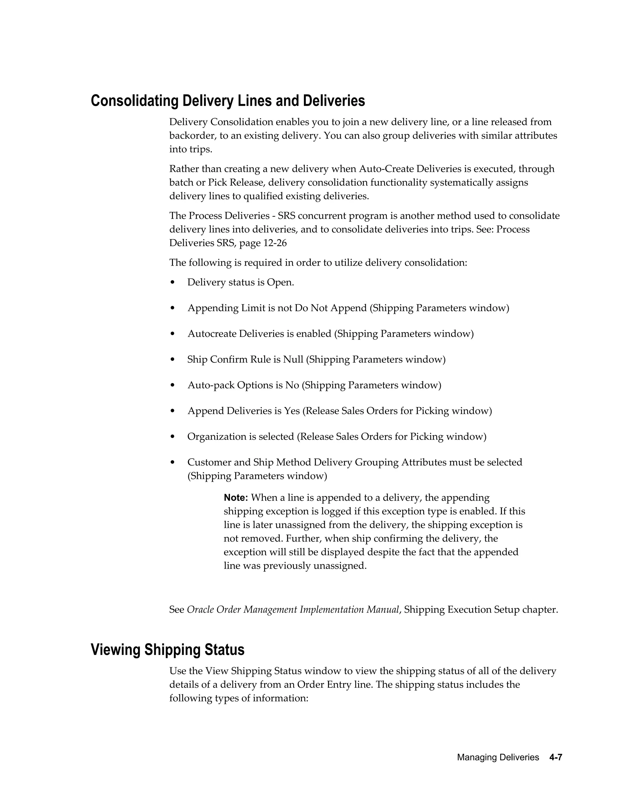 R12 Shipping Execution User guide | PDF