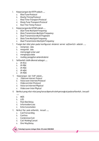 Buku Elektronik | Teknologi Layanan Jaringan C3 XII TKJ | PDF