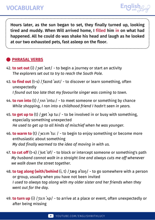 122. 50 Phrasal Verbsfor international c2 English level | PDF | Bars ...