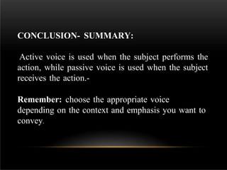 How to understand active and passive wise | PPT