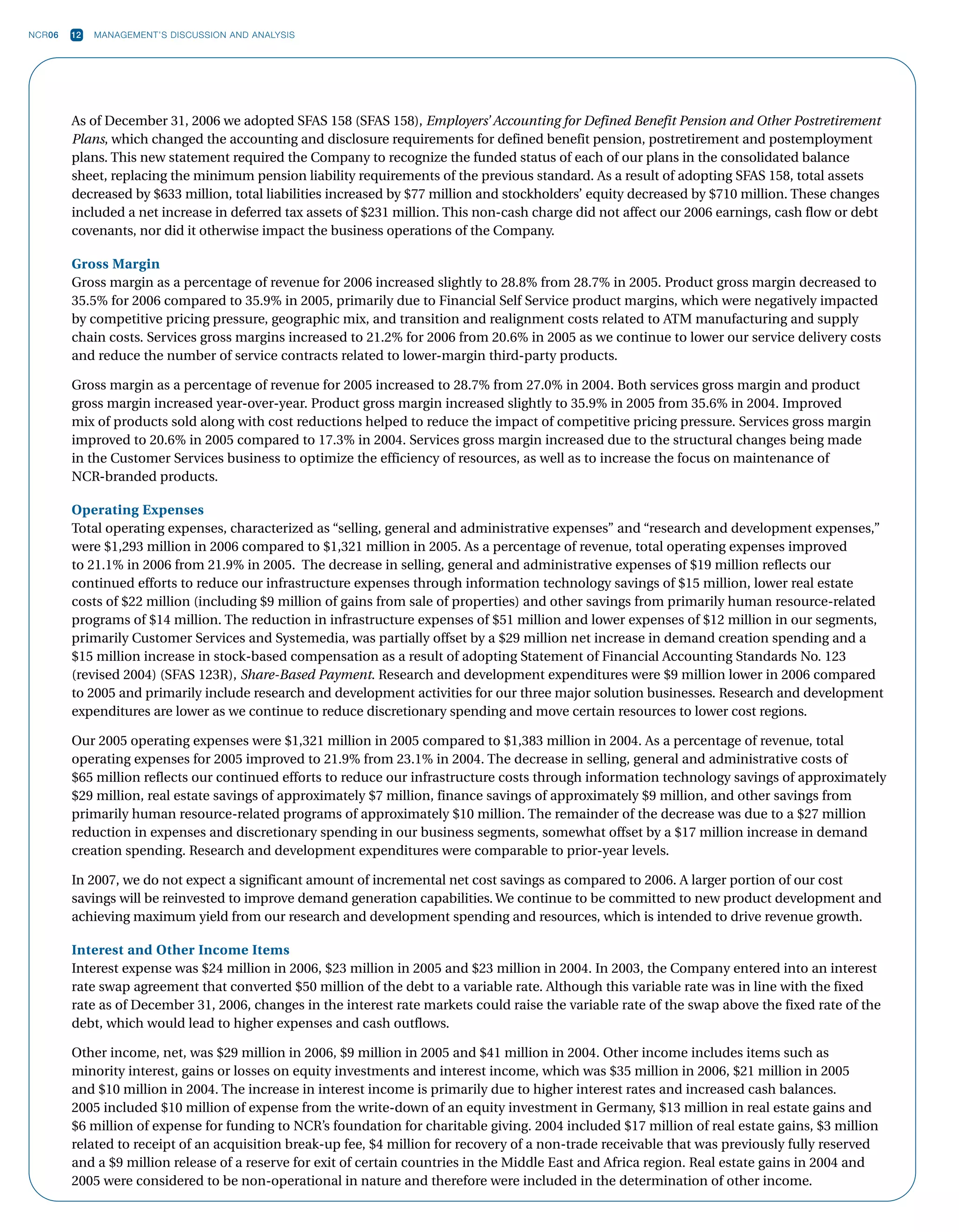 ncr annual reports 2006 | PDF