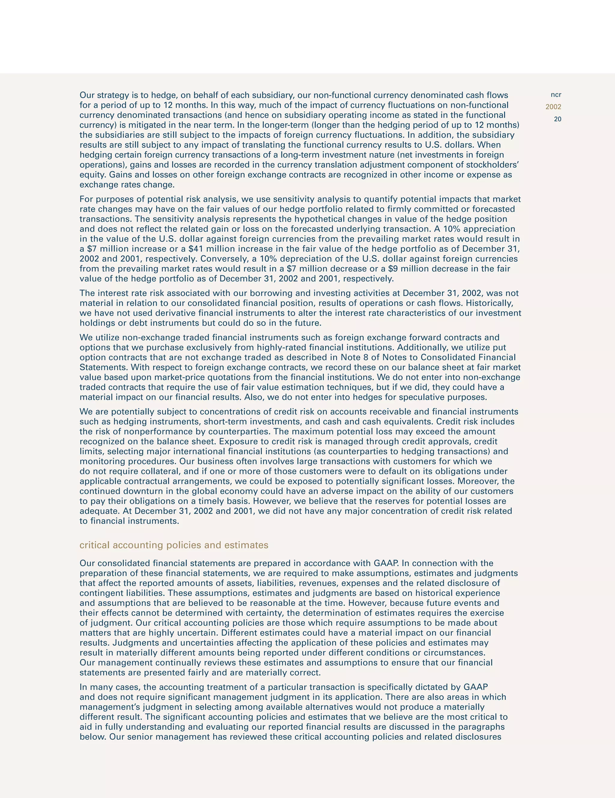 ncr annual reports 2002 | PDF