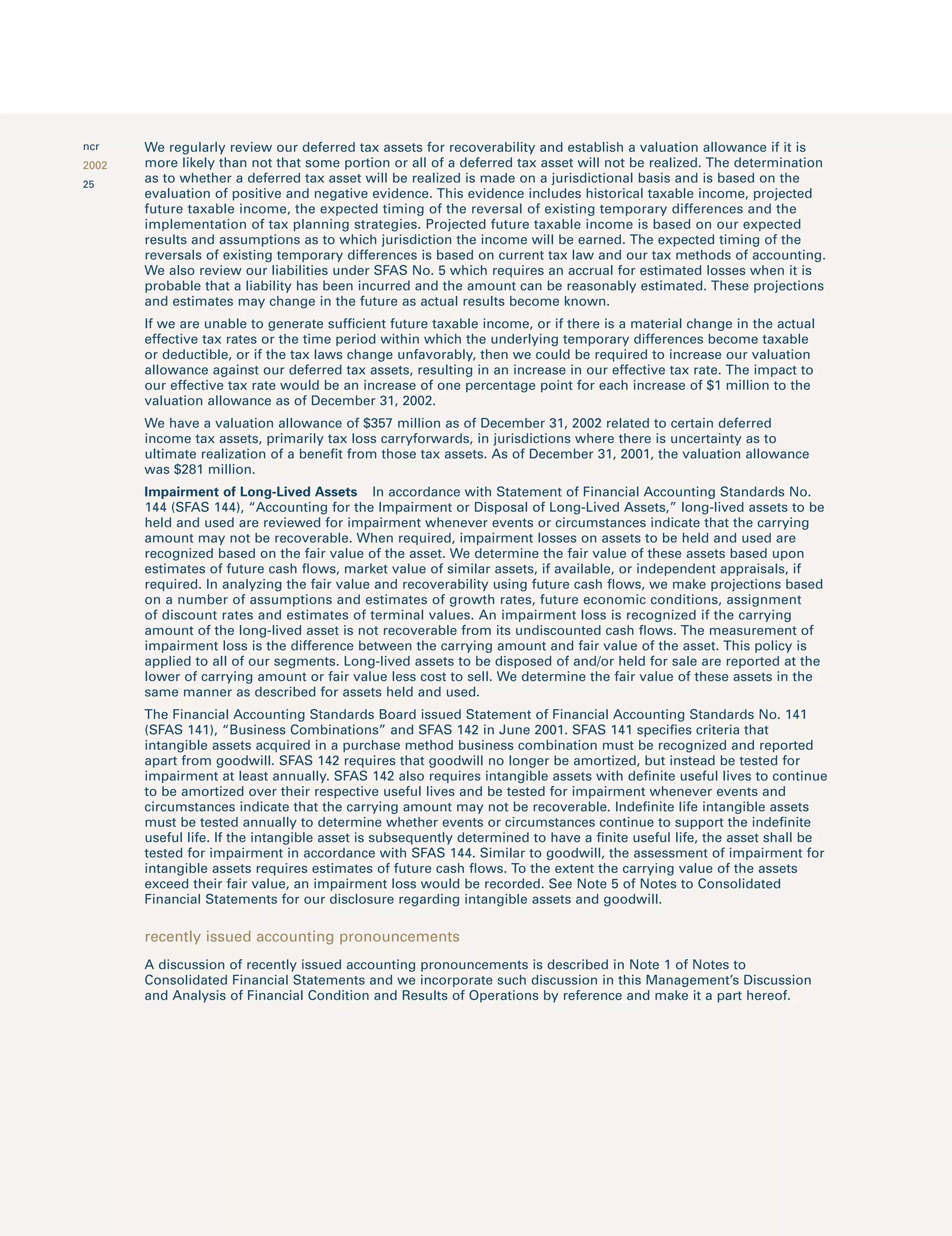 ncr annual reports 2002 | PDF