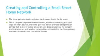 Smart Home Using IOT simulation In cisco packet tracer | PPTX