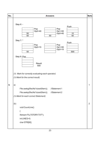 computer science sample papers 3 | PDF