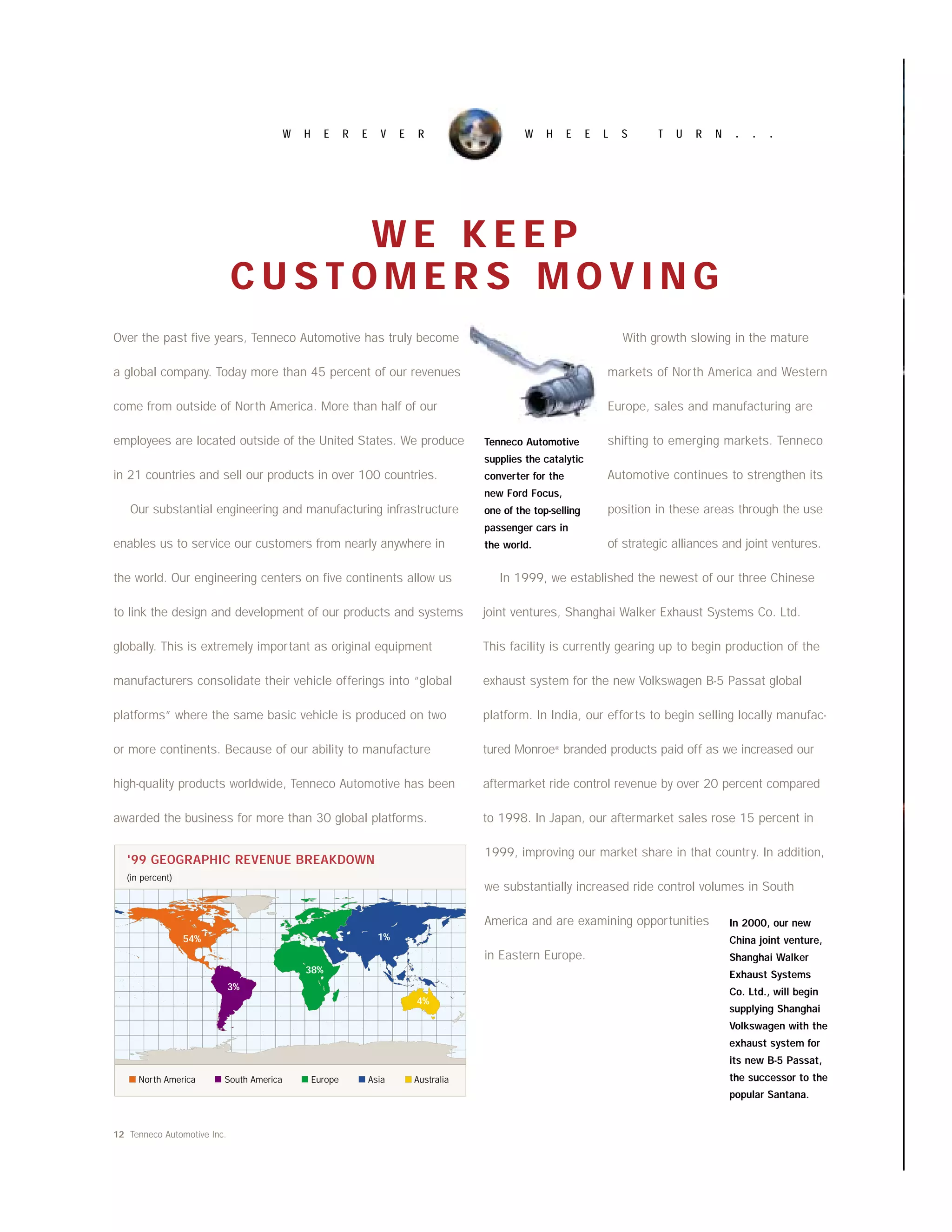 tenneco annual reports 1999 | PDF | Mergers and Acquisitions | Business Banking & Finance