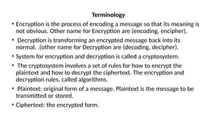 Cryptography, Cryptanalysis and Cryptology | PPT