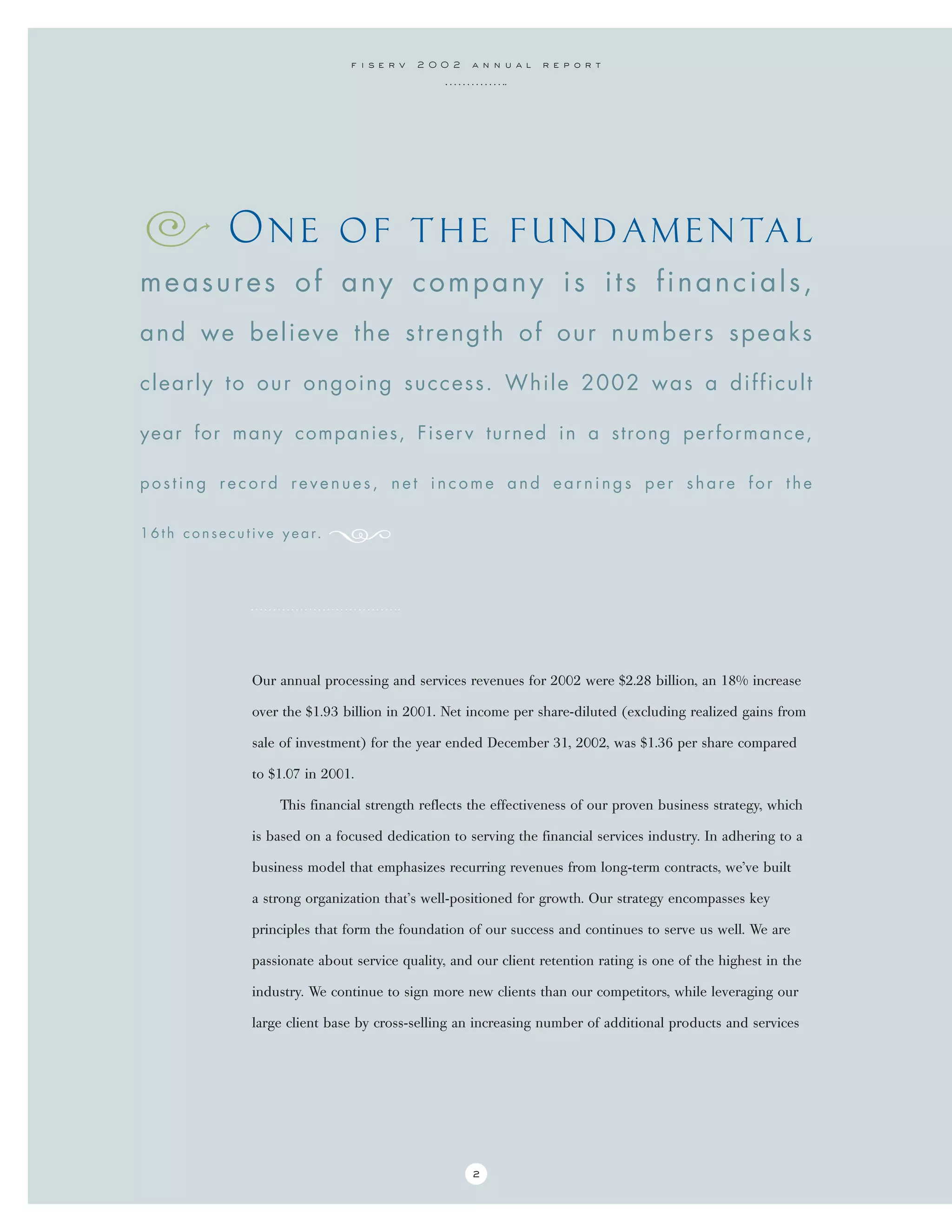 fiserv annual reports 2002 | PDF
