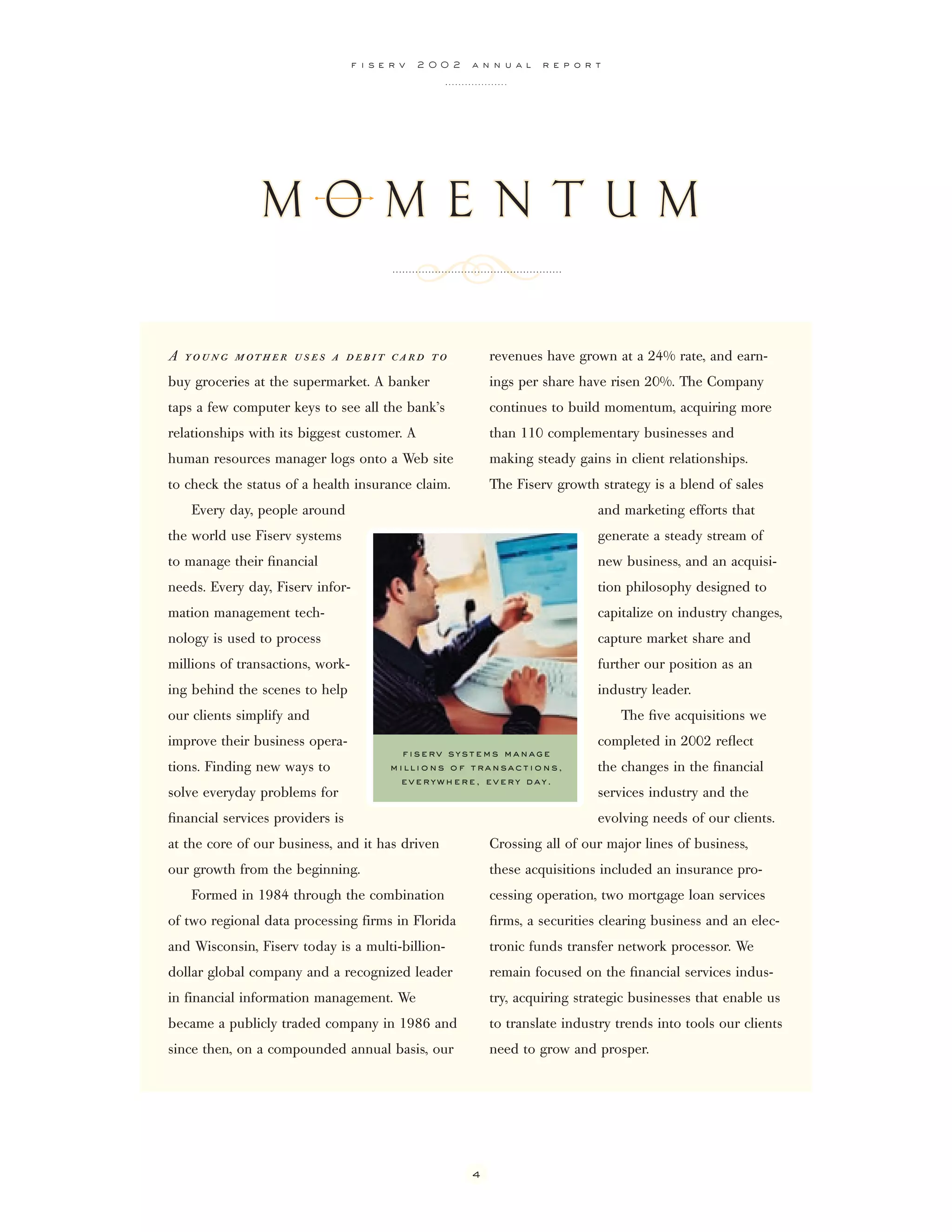 fiserv annual reports 2002 | PDF