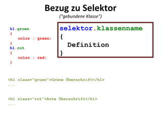 CSS: Eigene Stilklassen | PPT