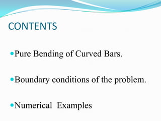 Pure-bending of curved bar | PDF