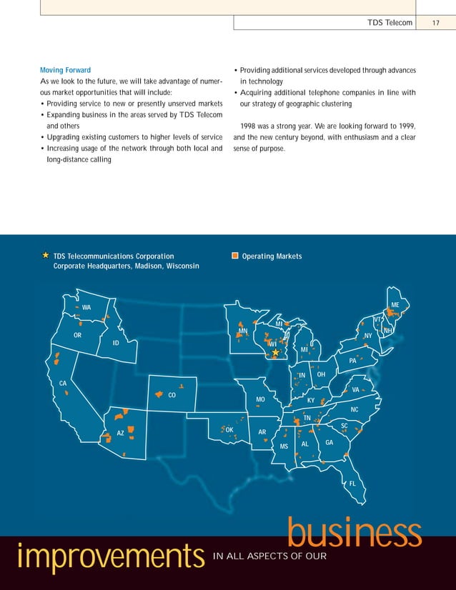 telephone data systems 98ar | PDF | Telecommunications Industry ...