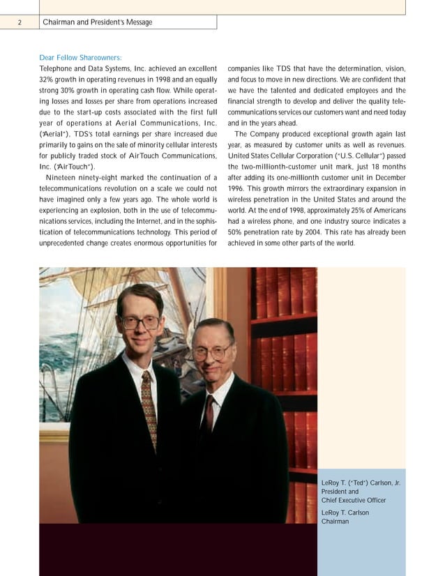 telephone data systems 98ar | PDF | Telecommunications Industry ...