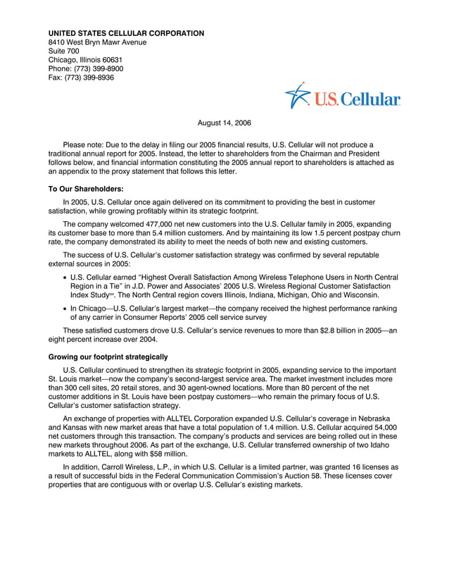 telephone data systems USM_Proxy06 | PDF