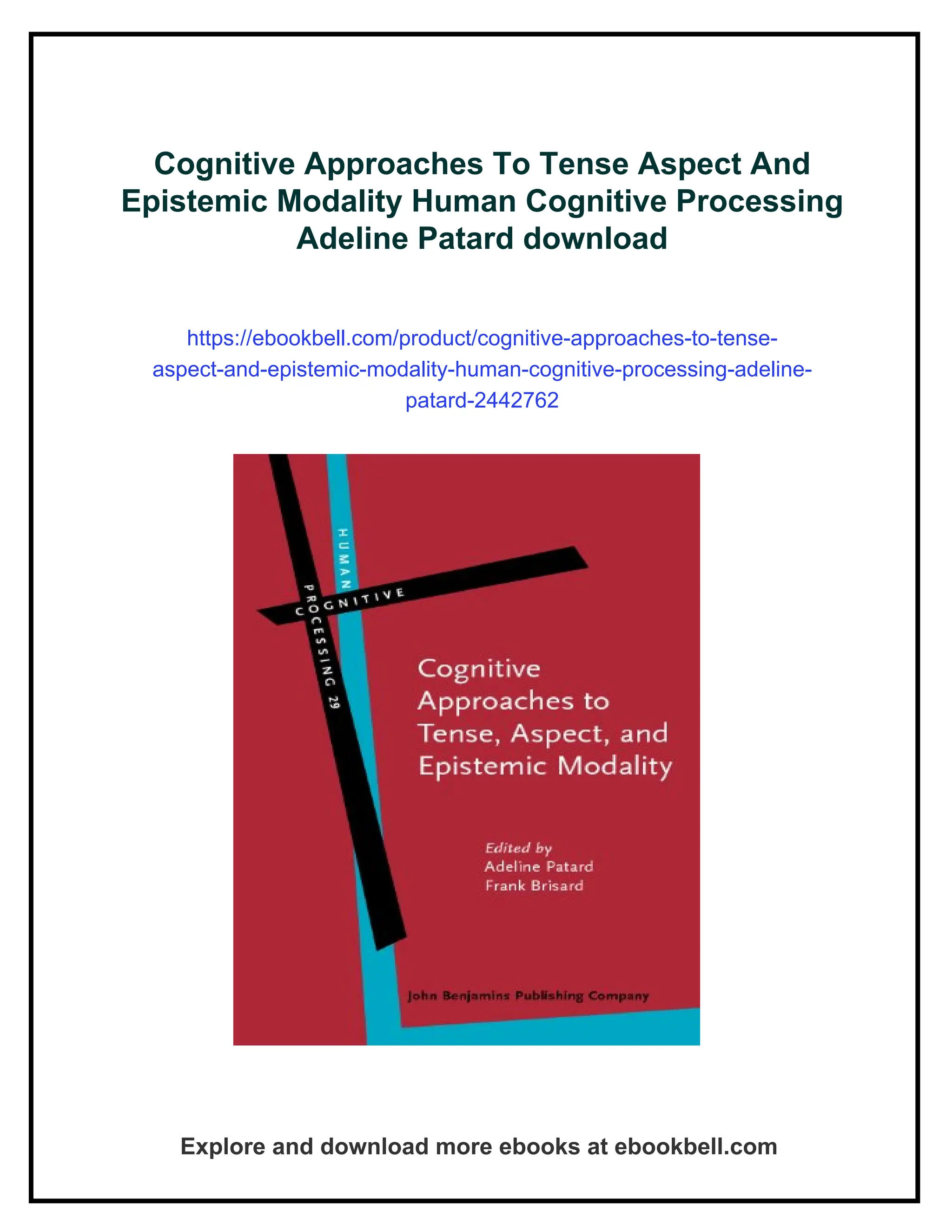 Cognitive Approaches To Tense Aspect And Epistemic Modality Human ...