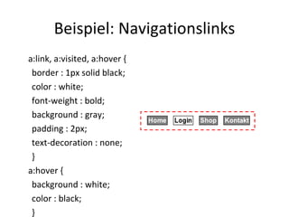 CSS: Links formatieren | PPT