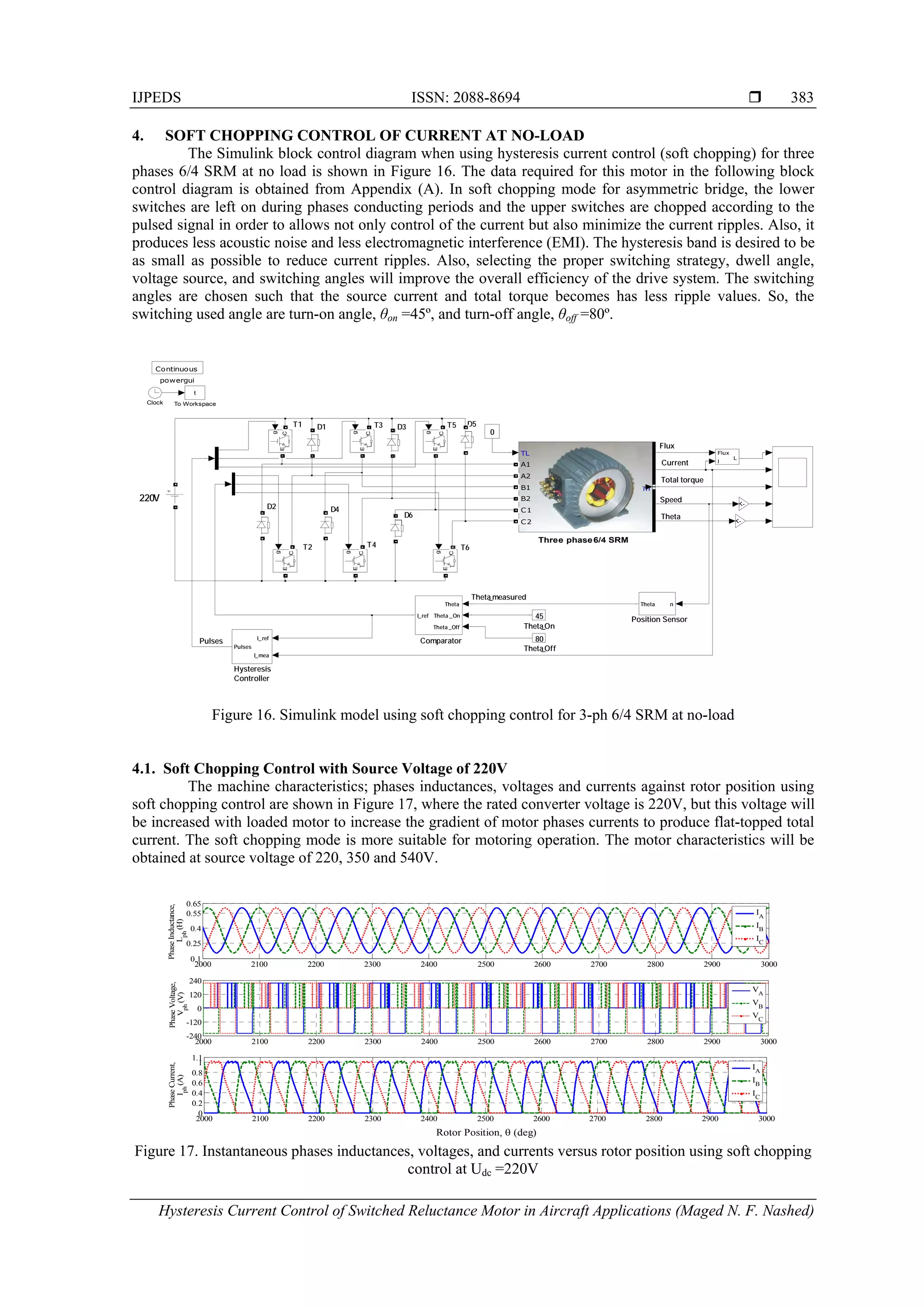 Hysteresis Current Control of Switched Reluctance Motor in Aircraft Applications | PDF