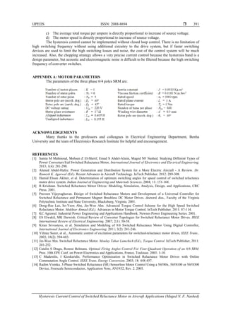 Hysteresis Current Control of Switched Reluctance Motor in Aircraft ...