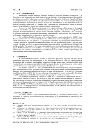 Dynamic modeling of an open cathode PEM fuel cell for automotive energy ...