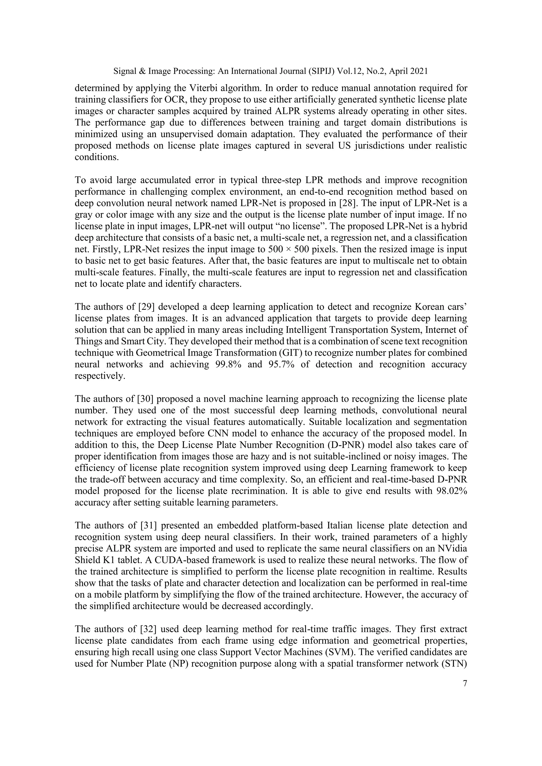 Classification and Comparison of License Plates Localization Algorithms ... Classification and Comparison of License Plates Localization Algorithms ...