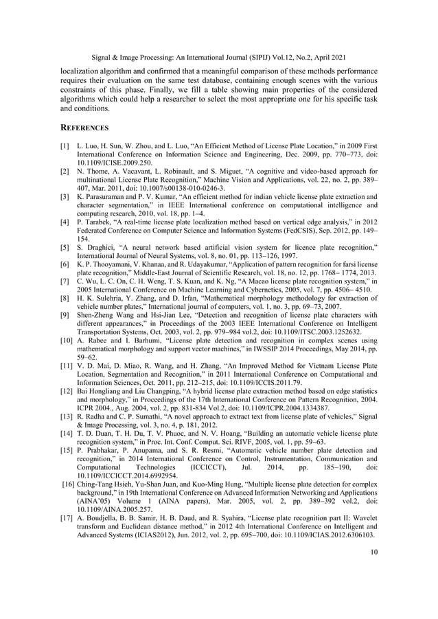 Classification and Comparison of License Plates Localization Algorithms ... Classification and Comparison of License Plates Localization Algorithms ...