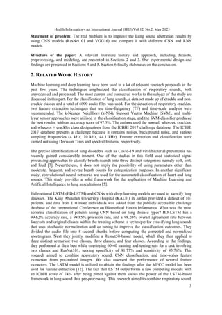DETECTION OF CRACKLES AND WHEEZES IN LUNG SOUND USING TRANSFER LEARNING | PDF