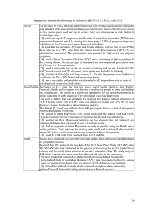 REVIEW OFCLASS IMBALANCE DATASET HANDLING TECHNIQUES FOR DEPRESSION PREDICTION AND DETECTION ...