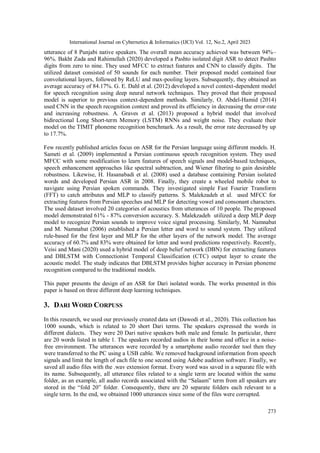 TUNING DARI SPEECH CLASSIFICATION EMPLOYING DEEP NEURAL NETWORKS | PDF