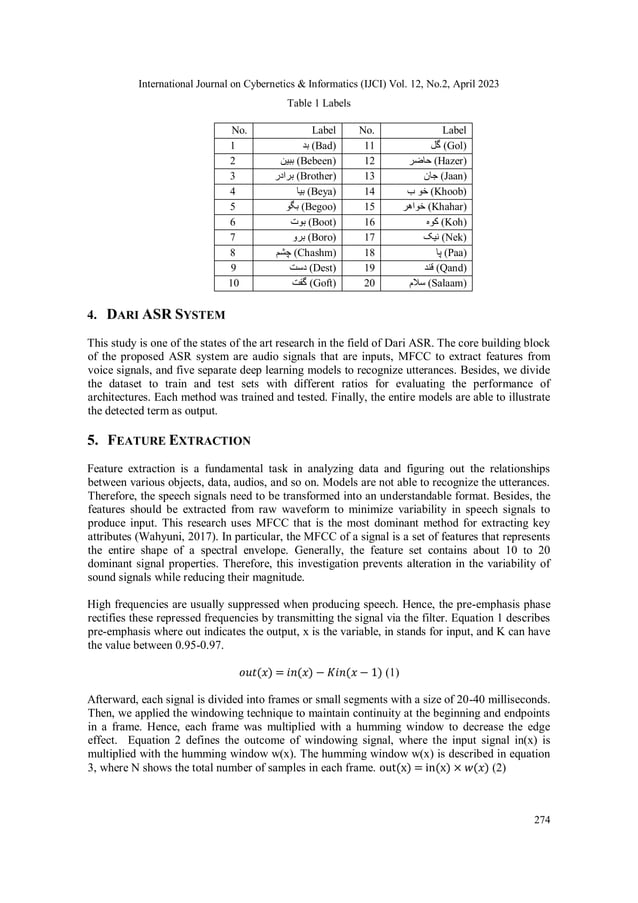 TUNING DARI SPEECH CLASSIFICATION EMPLOYING DEEP NEURAL NETWORKS | PDF