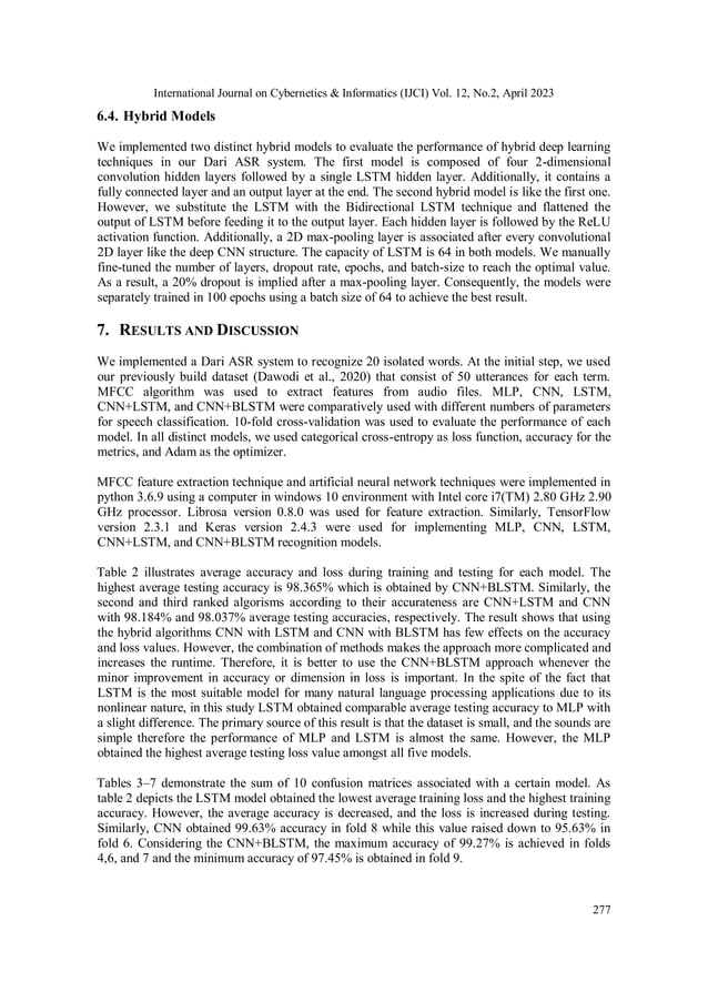 TUNING DARI SPEECH CLASSIFICATION EMPLOYING DEEP NEURAL NETWORKS | PDF