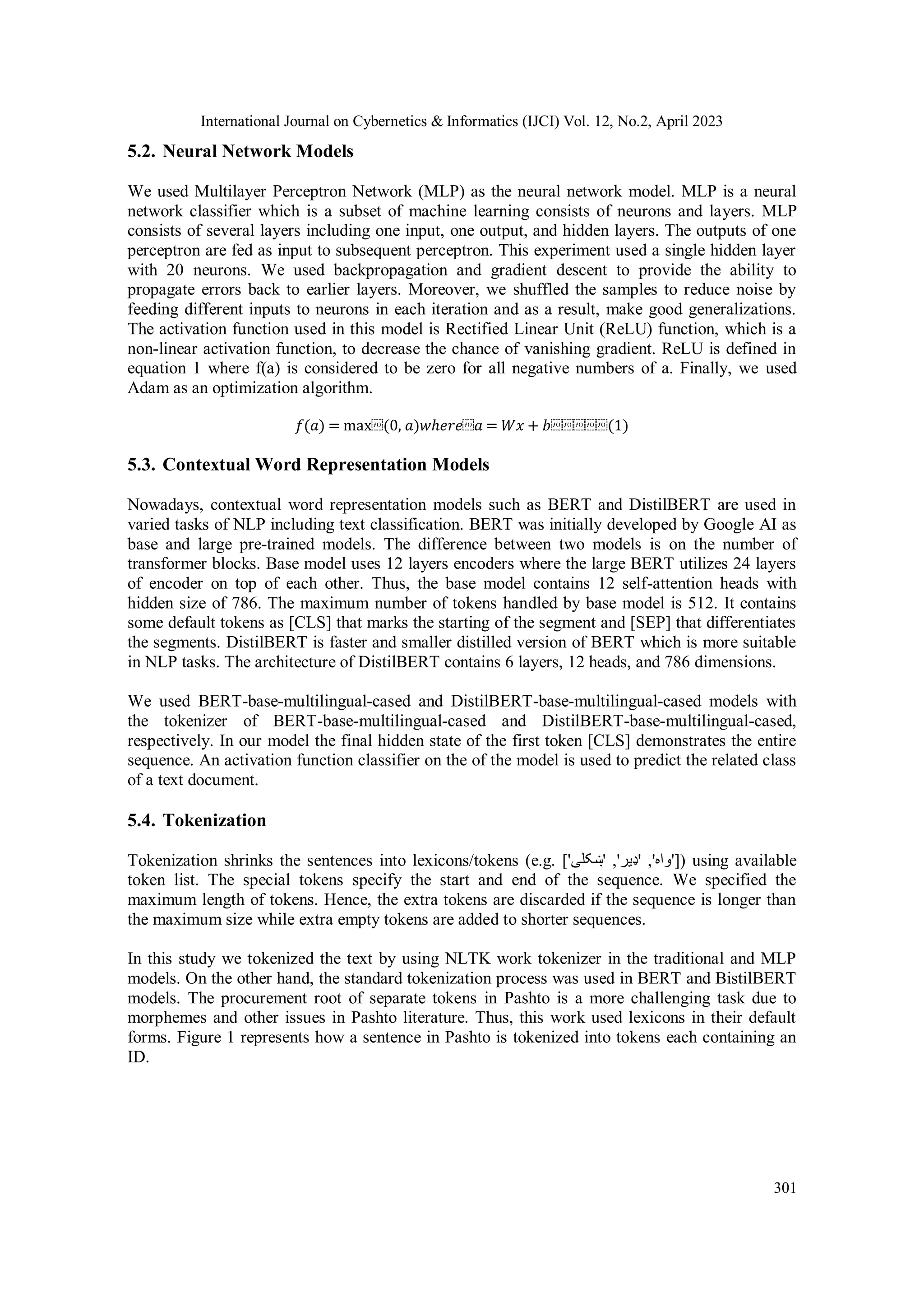 TUNING LANGUAGE PROCESSING APPROACHES FOR PASHTO TEXTS CLASSIFICATION | PDF | Technology & Computing