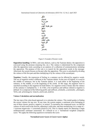 SENTIMENT ANALYSIS CLASSIFICATION FOR TEXT IN SOCIAL MEDIA: APPLICATION TO TUNISIAN DIALECT | PDF